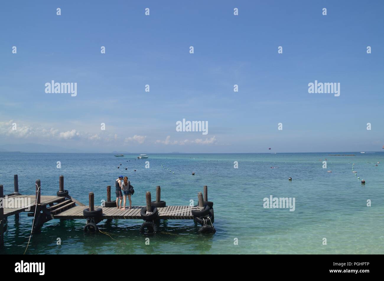 a small jetty at the beach Stock Photo - Alamy