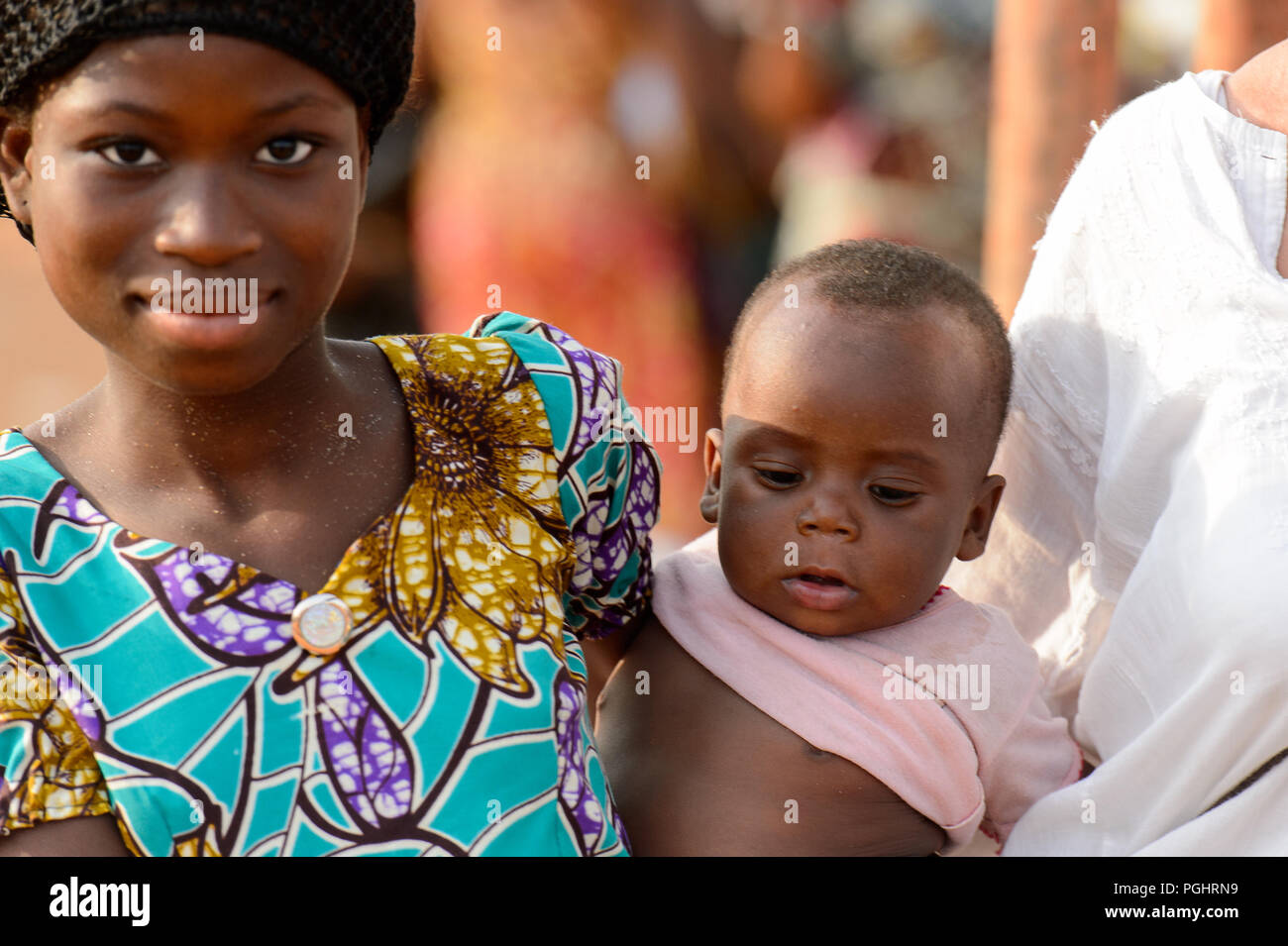 OUIDAH, BENIN - Jan 10, 2017: Unidentified Beninese beautiful woman ...
