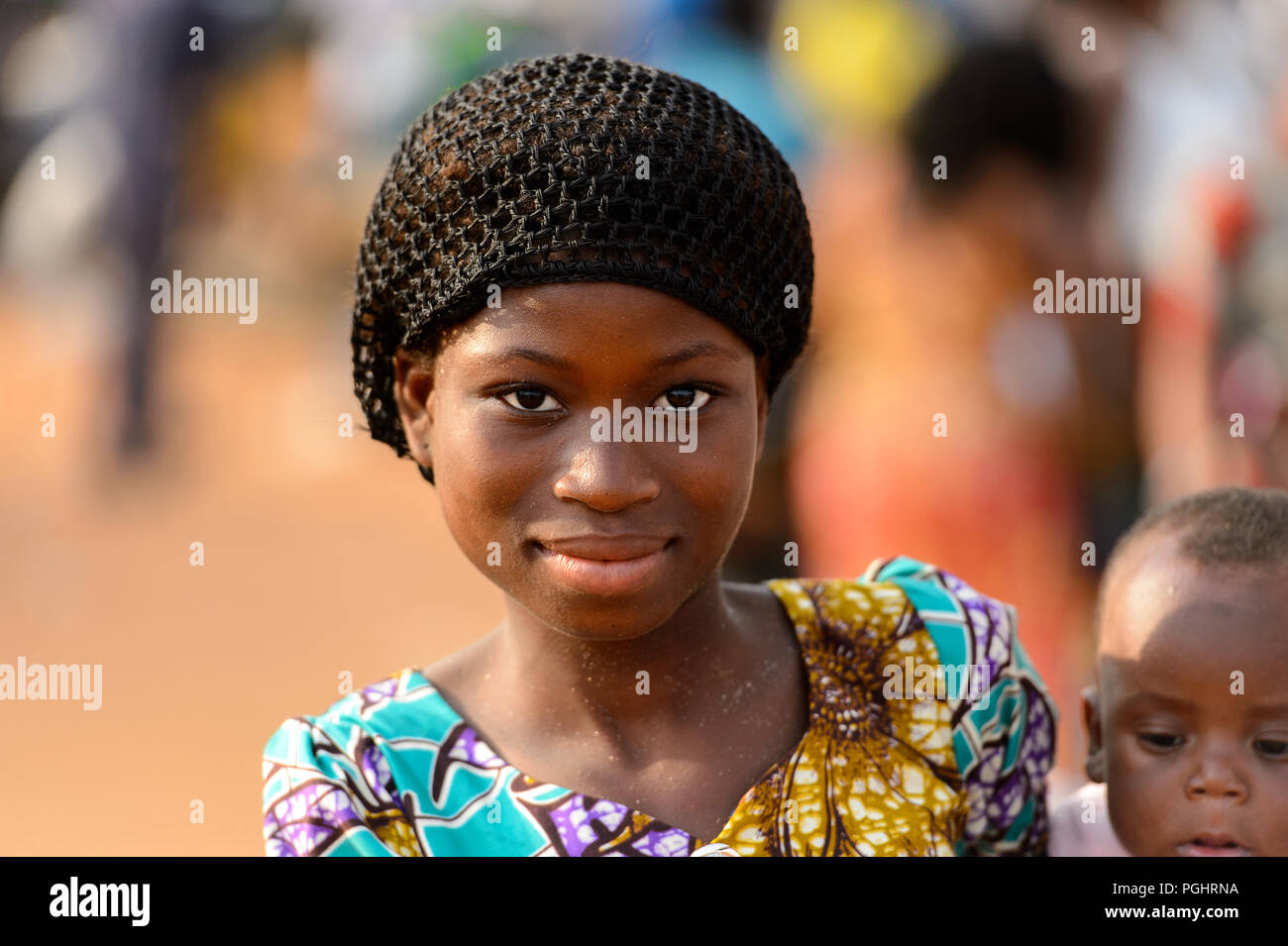 OUIDAH, BENIN - Jan 10, 2017: Unidentified Beninese beautiful woman ...