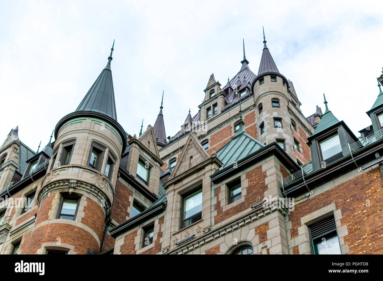 Frontenac castle in Quebec city, Canada Stock Photo - Alamy