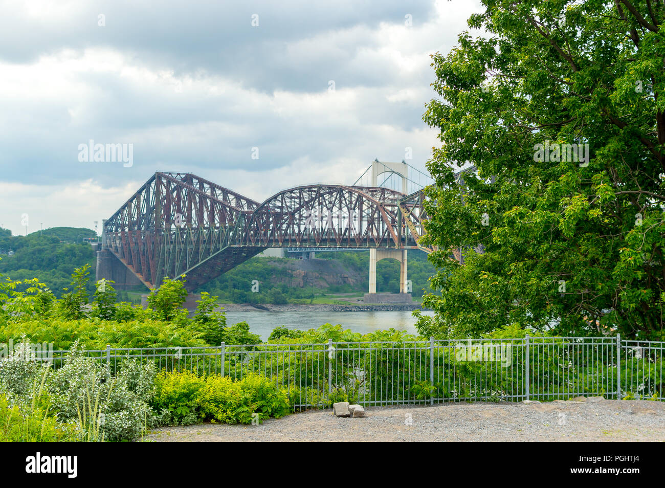 Quebec city bridge in Quebec city, Canada Stock Photo - Alamy