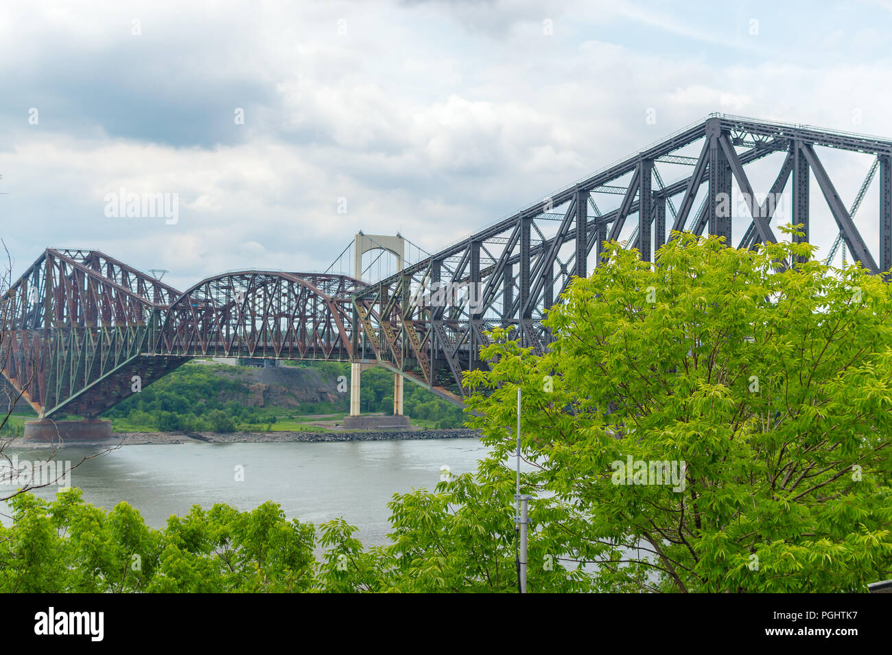 Quebec city bridge in Quebec city, Canada Stock Photo - Alamy