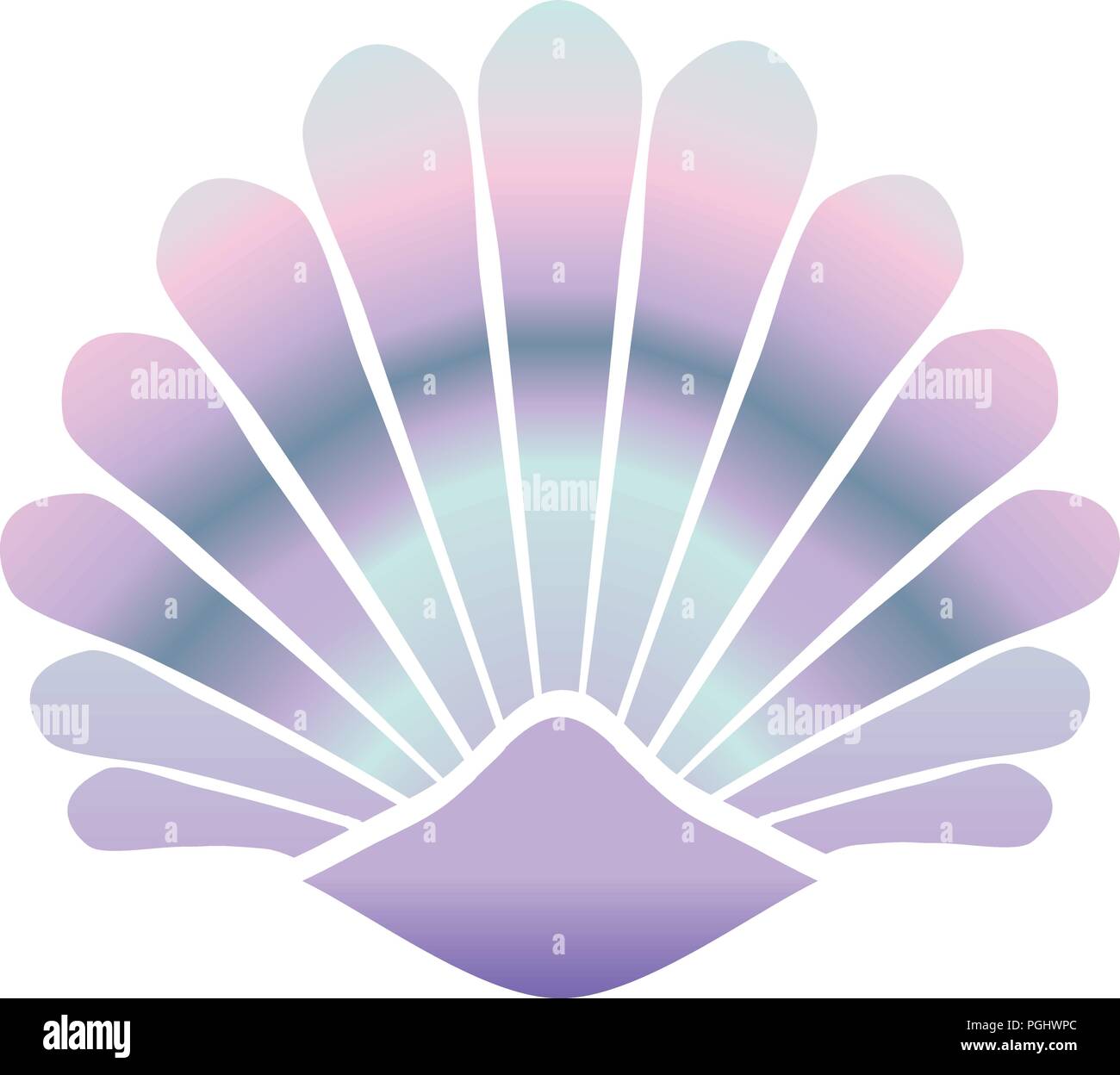 vector illustration of a mermaid pearl shell Stock Vector Image & Art ...