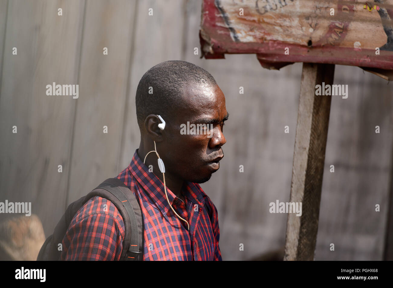CENTRAL REGION, GHANA - Jan 17, 2017: Unidentified Ghanaian man in ...