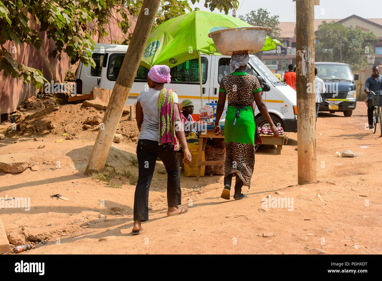CENTRAL REGION, GHANA - Jan 17, 2017: Unidentified Ghanaian woman ...