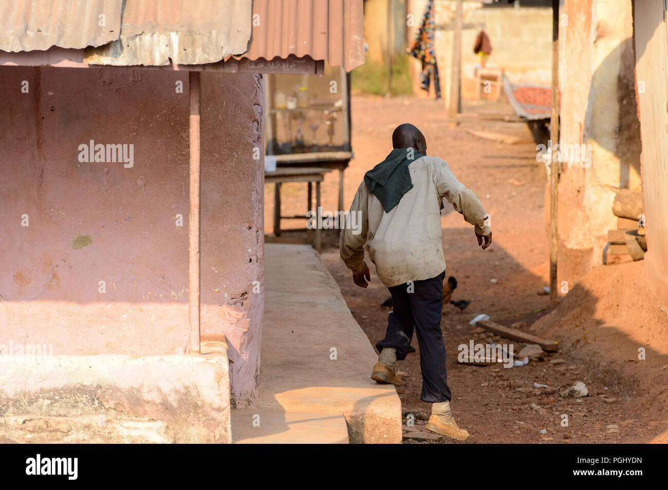 CENTRAL REGION, GHANA - Jan 17, 2017: Unidentified Ghanaian man from ...