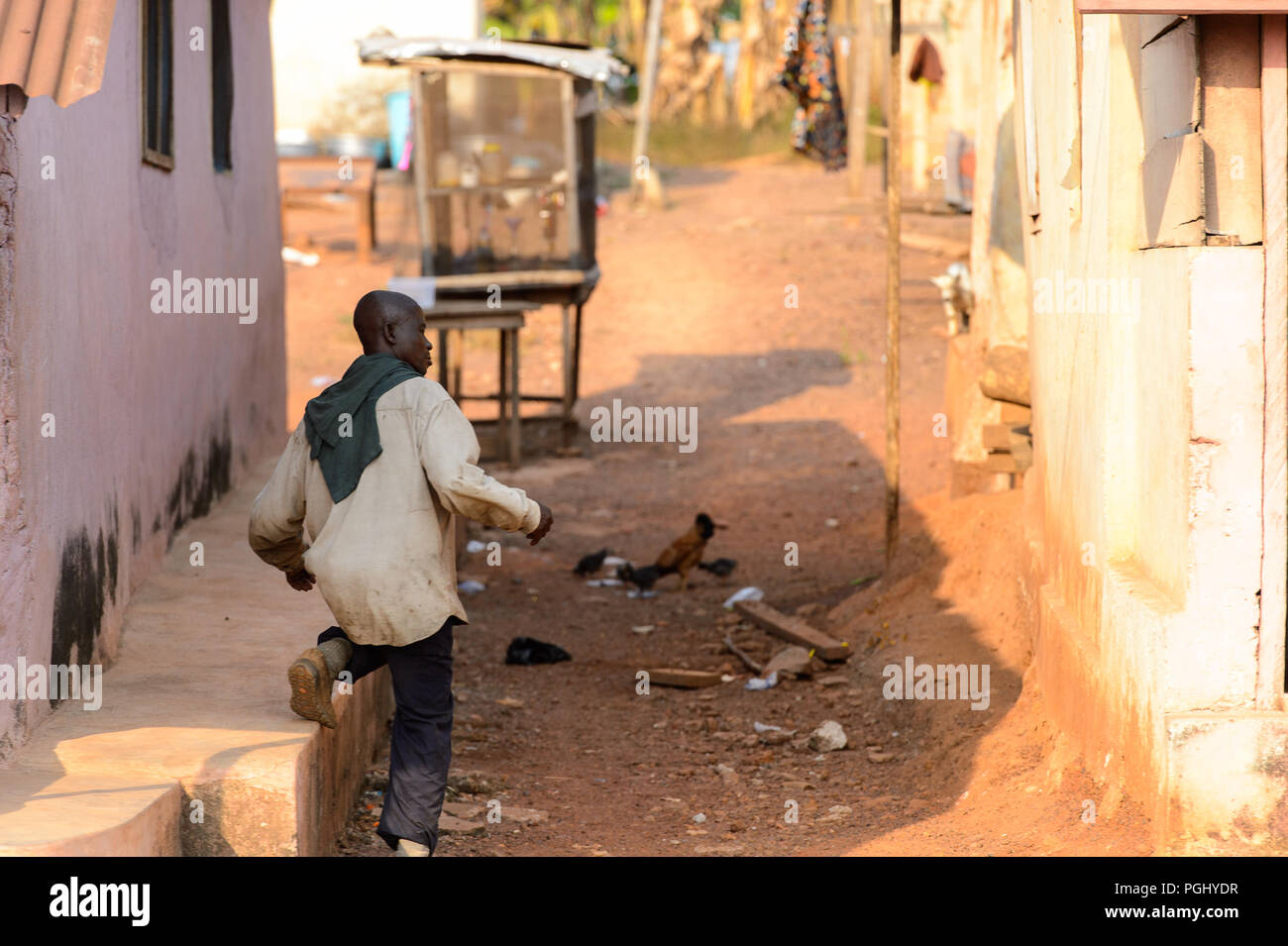 CENTRAL REGION, GHANA - Jan 17, 2017: Unidentified Ghanaian man from ...