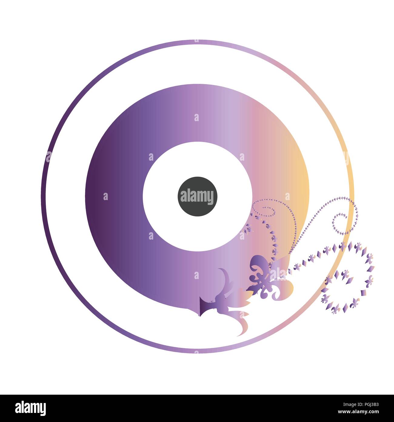 artistic purple evil eye vector isolated on white background Stock ...