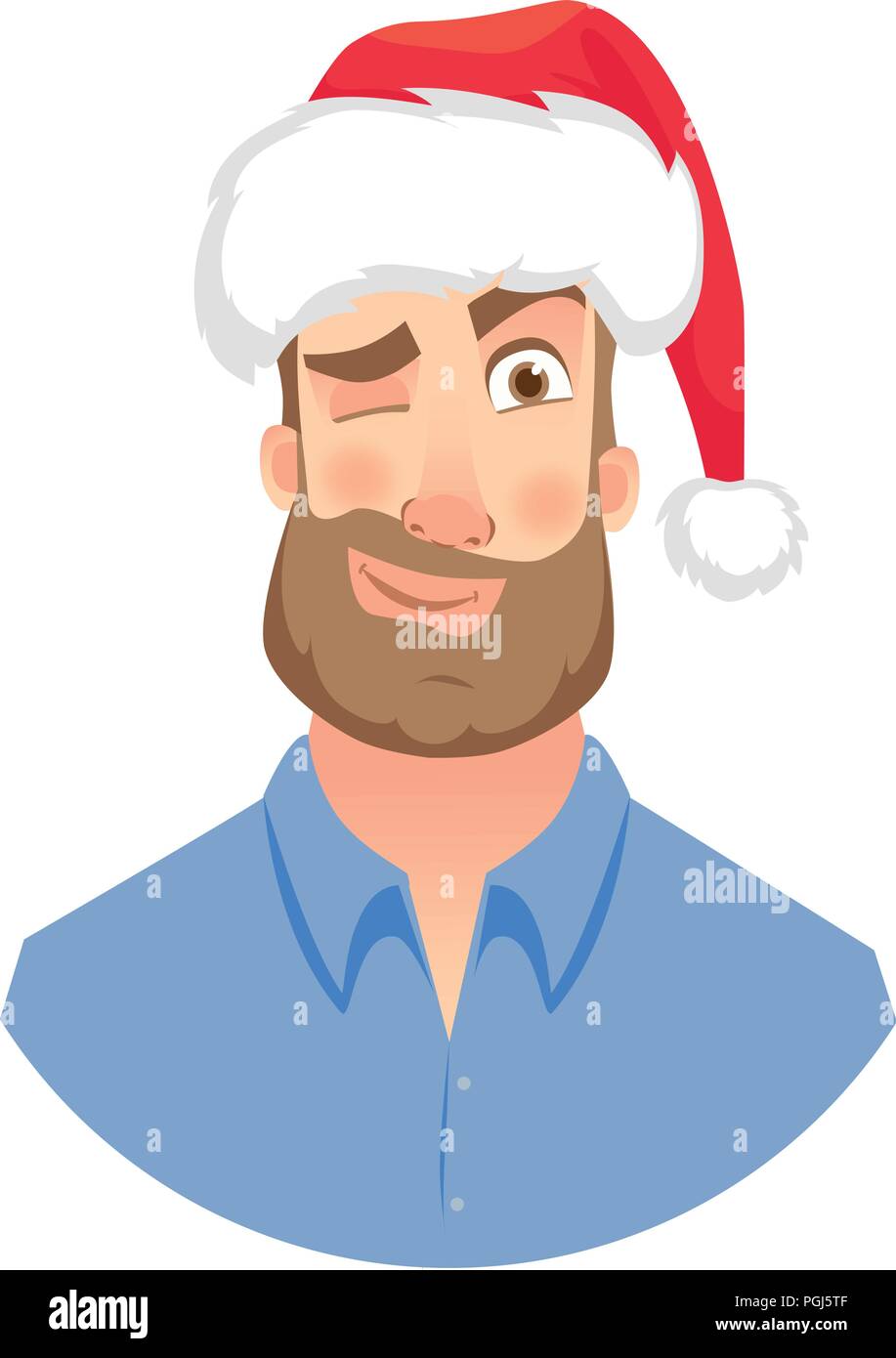 Handsome male winking Stock Vector Images - Alamy