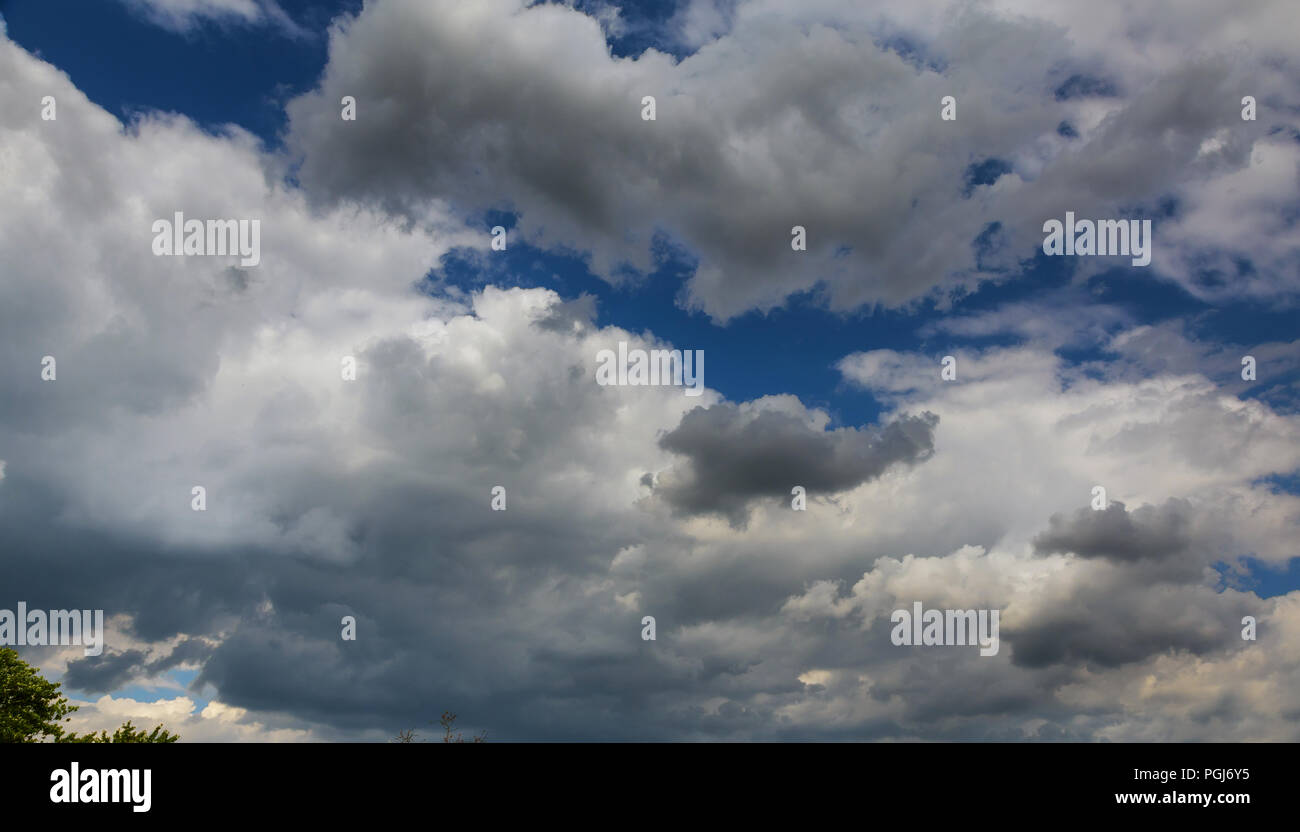 The vast aerial blue sky and clouds sky sunny day Stock Photo - Alamy