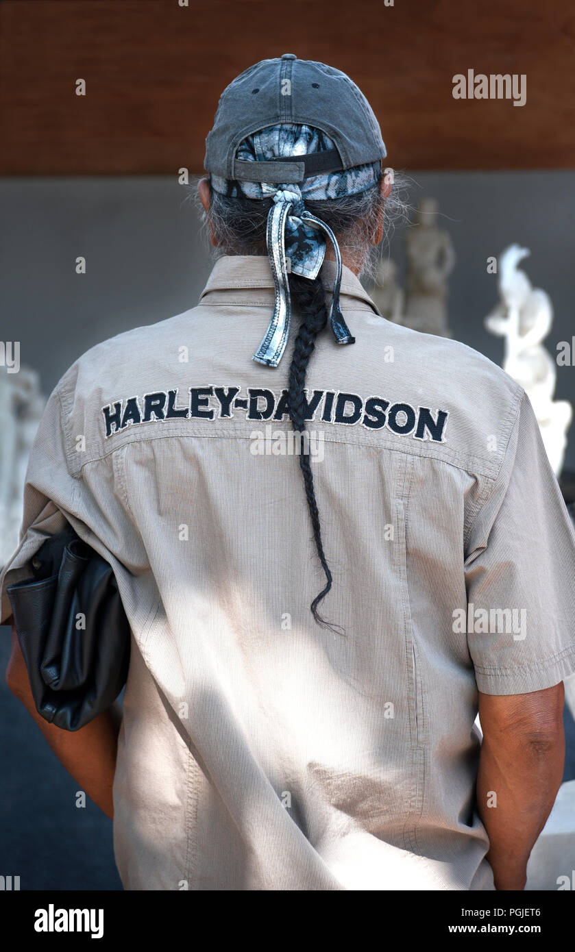Man motorcycle back view hi-res stock photography and images - Alamy