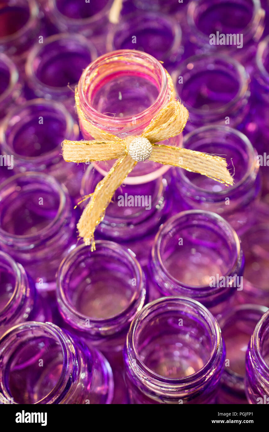 Set of Empty small transparent bottles in a box Stock Photo - Alamy