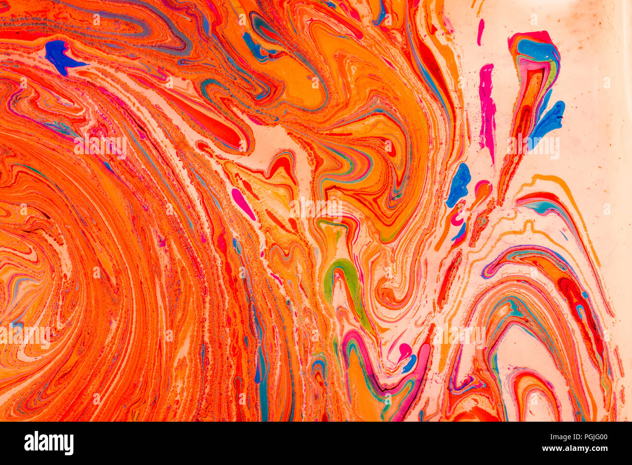 Traditional Ottoman Turkish marbling art patterns as abstract ...