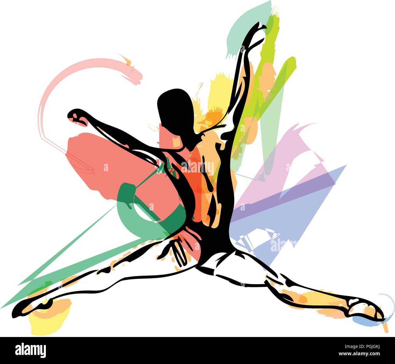 Acrobatic performance Stock Vector Images - Alamy