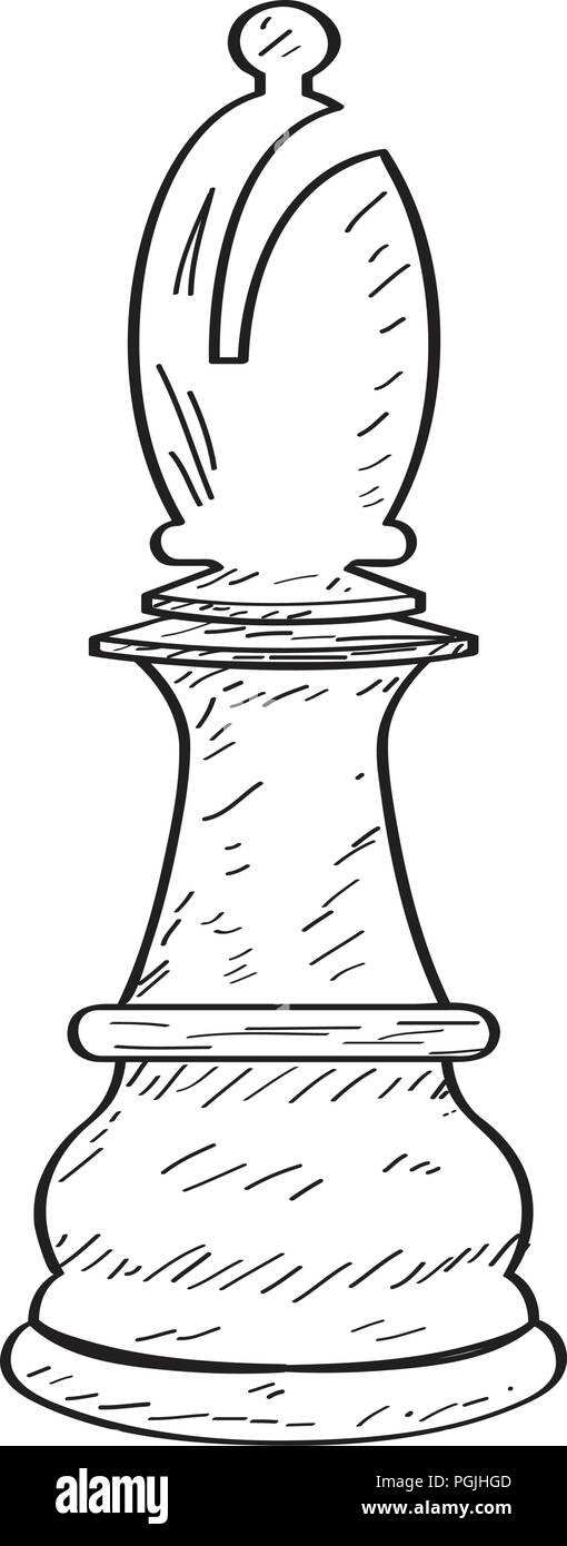 Retro sketch of a bishop chess piece Stock Vector Image & Art - Alamy