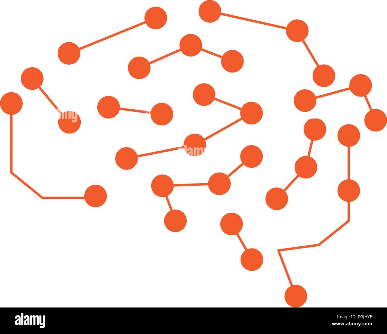 Isolated brain network icon. Artificial intelligence Stock Vector Image & Art - Alamy