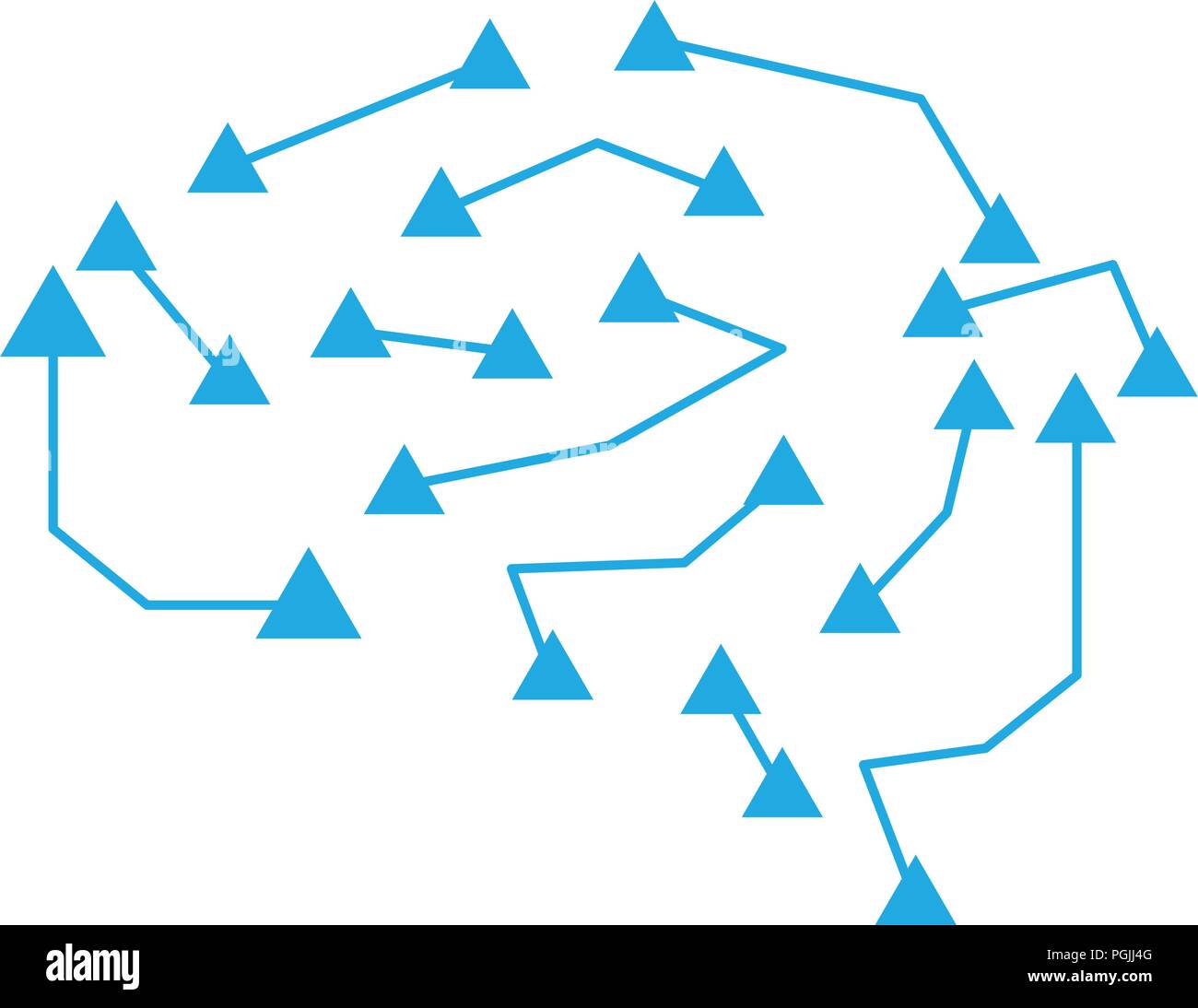 Isolated brain network icon. Artificial intelligence Stock Vector Image ...