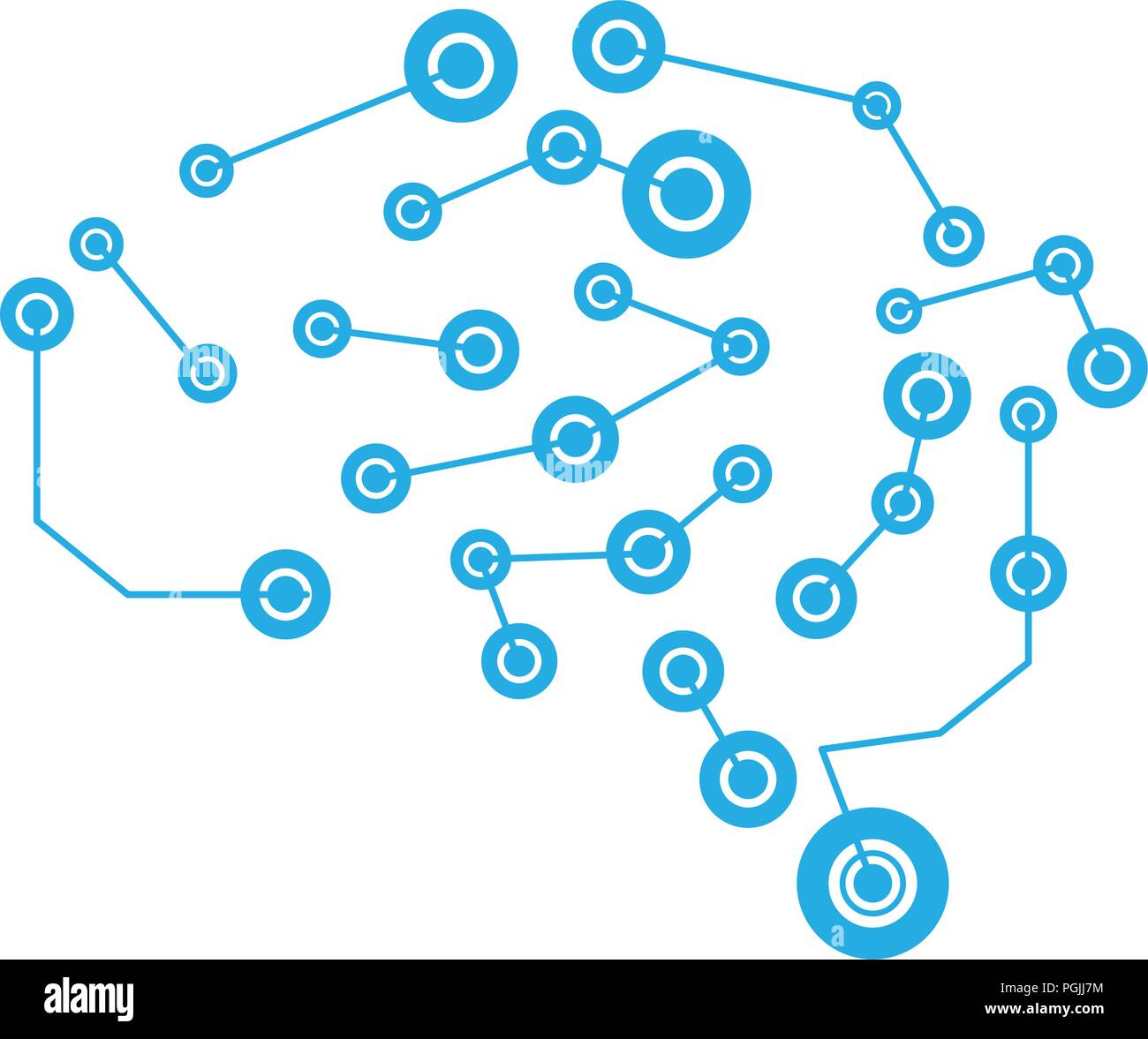 Isolated brain network icon. Artificial intelligence Stock Vector Image & Art - Alamy