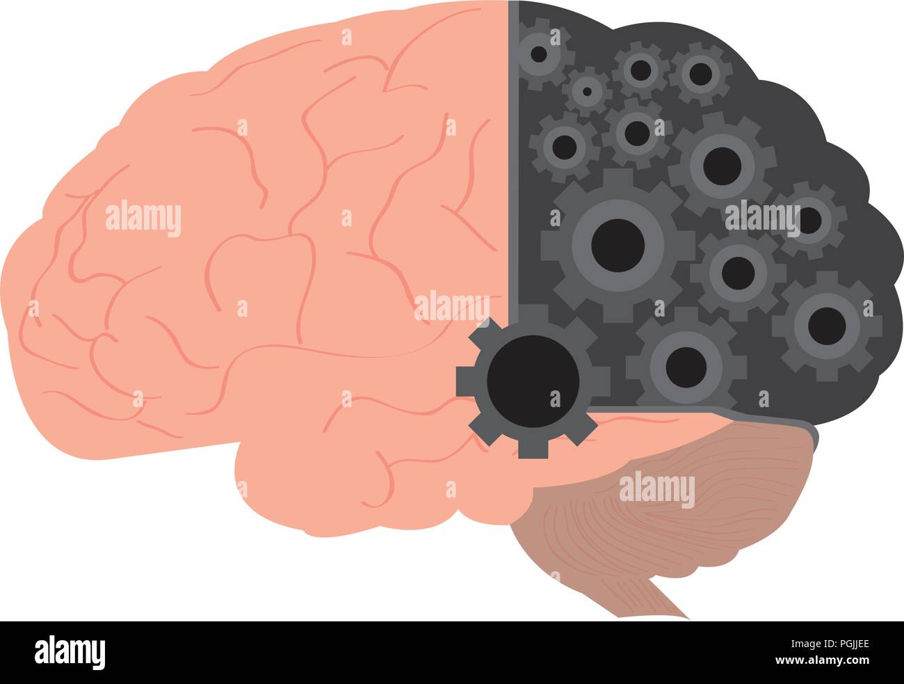 Isolated brain network icon. Artificial intelligence Stock Vector Image ...