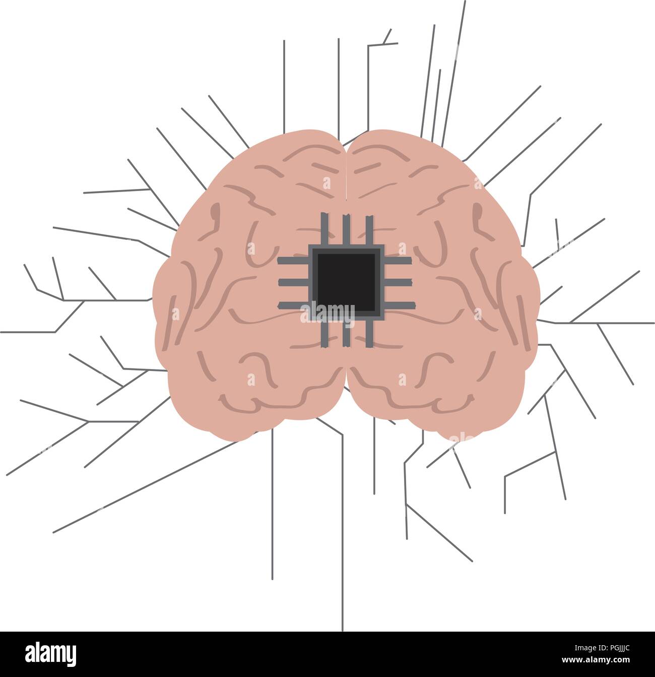 Artificial intelligence human brain shape Cut Out Stock Images ...