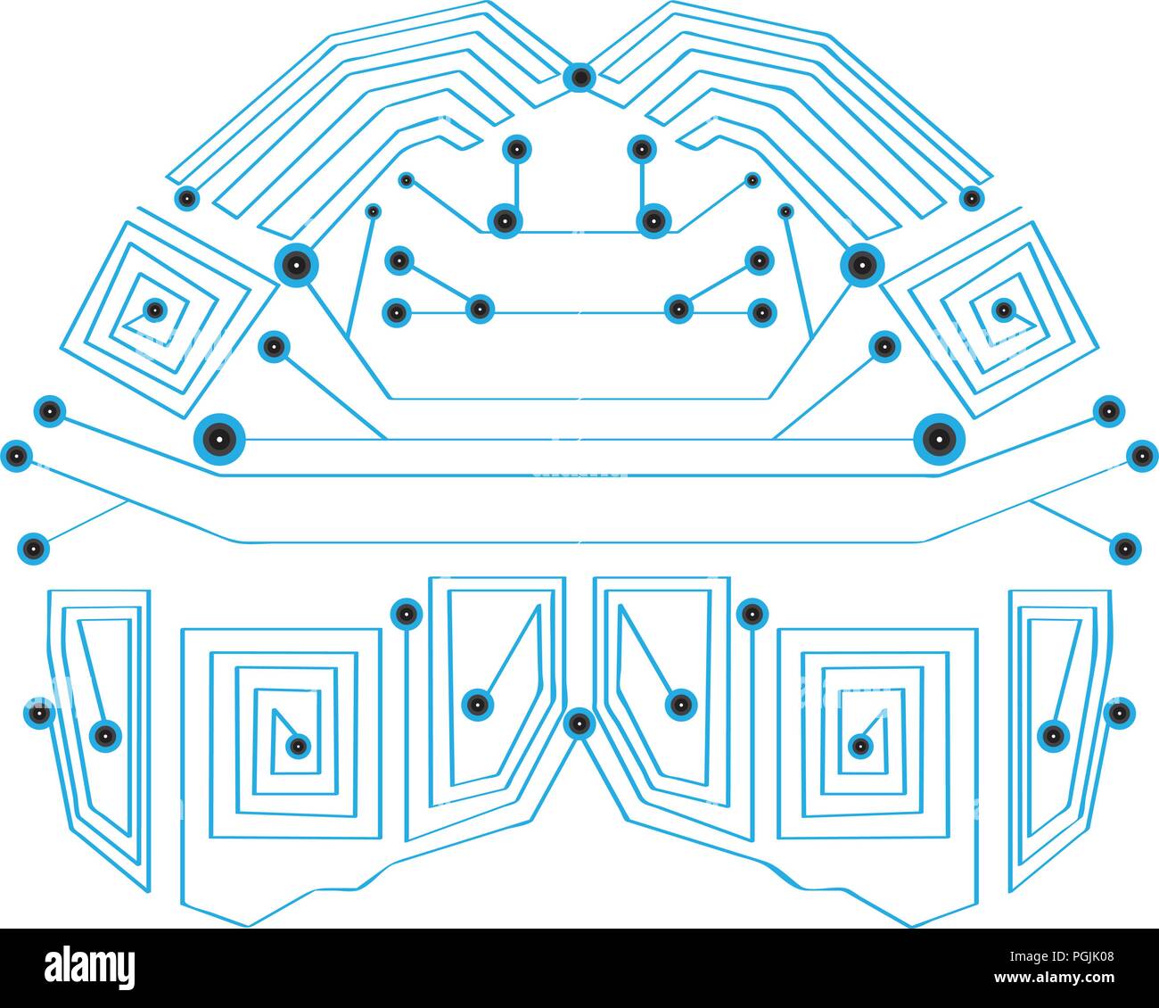 Isolated brain network icon. Artificial intelligence Stock Vector Image ...