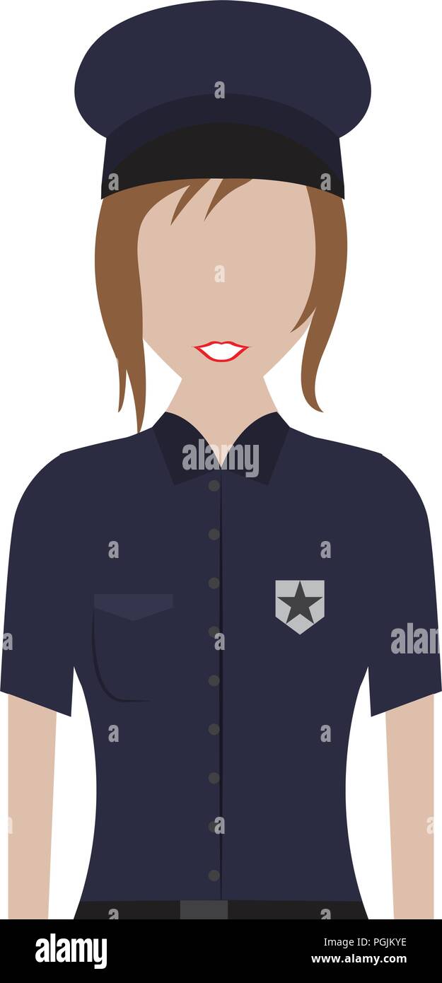 Isolated female police officer avatar Stock Vector Image & Art - Alamy