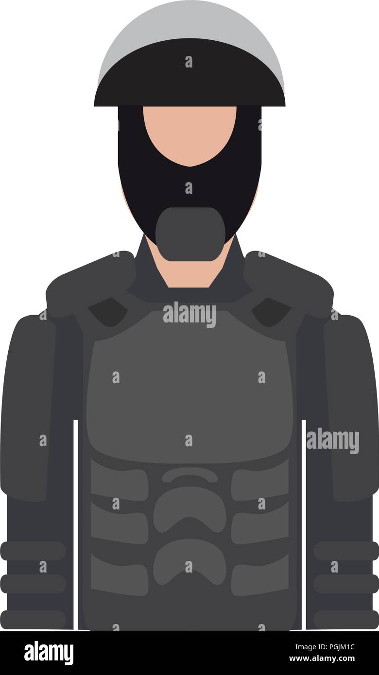 Isolated male police elite force avatar Stock Vector Image & Art - Alamy