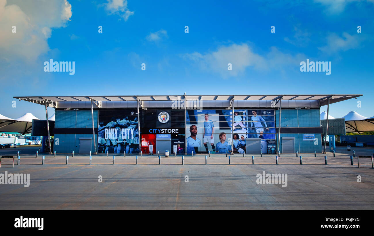 MANCHESTER, UNITED KINGDOM - MAY 19 2018: Manchester City Football Club ...