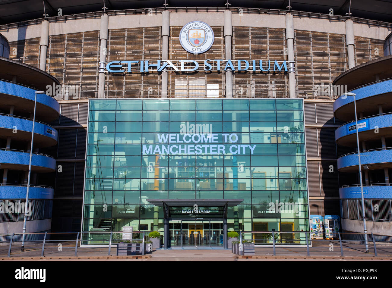 MANCHESTER, UNITED KINGDOM - MAY 19 2018: Manchester City Football Club ...