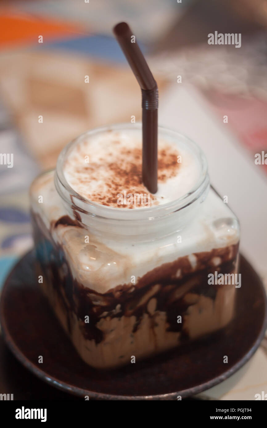 Iced coffee in coffee shop, stock photo Stock Photo - Alamy
