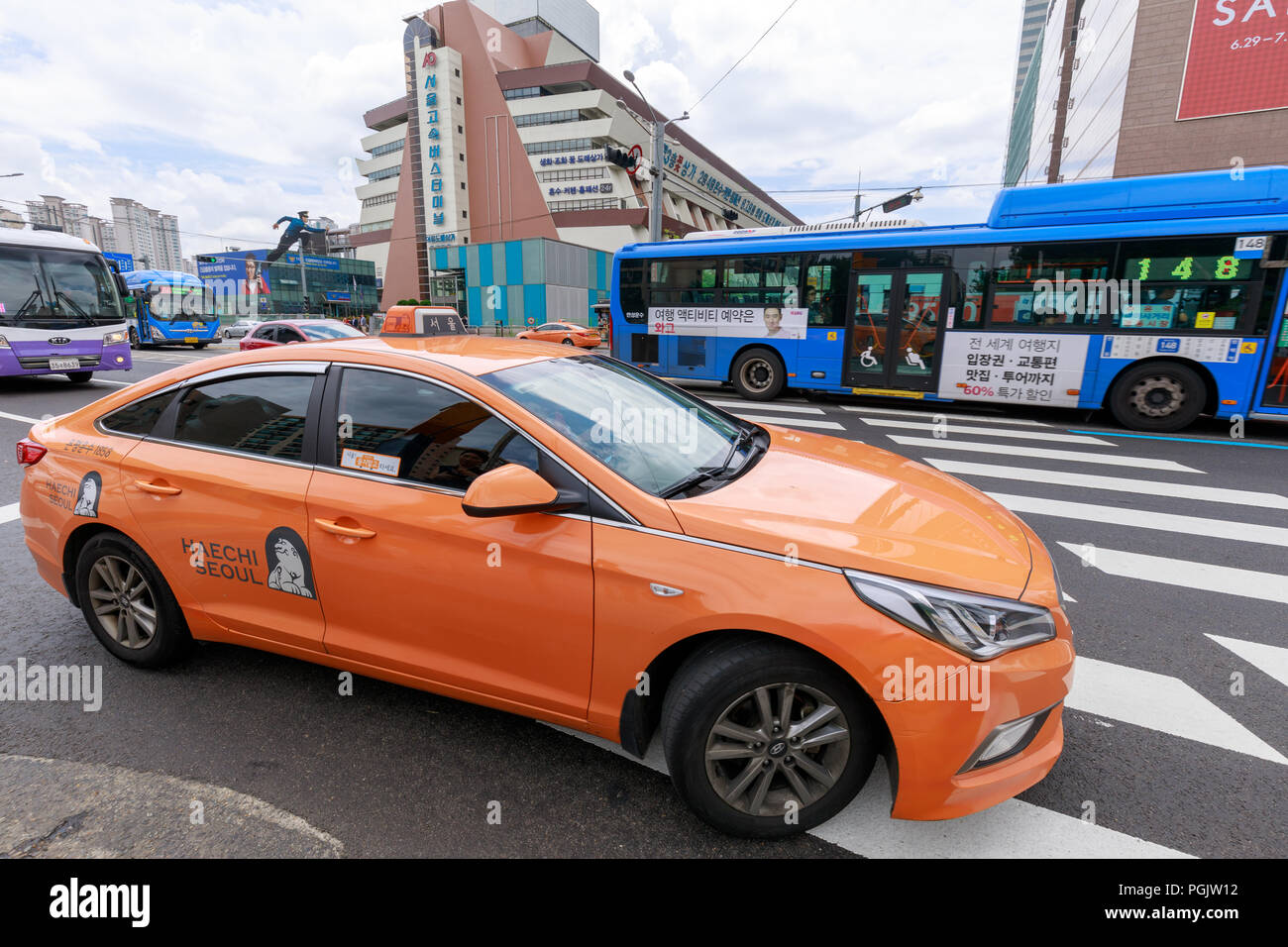 Seoul, South Korea - Jul 21, 2018 : Seoul Express Bus Terminal, Bus ...