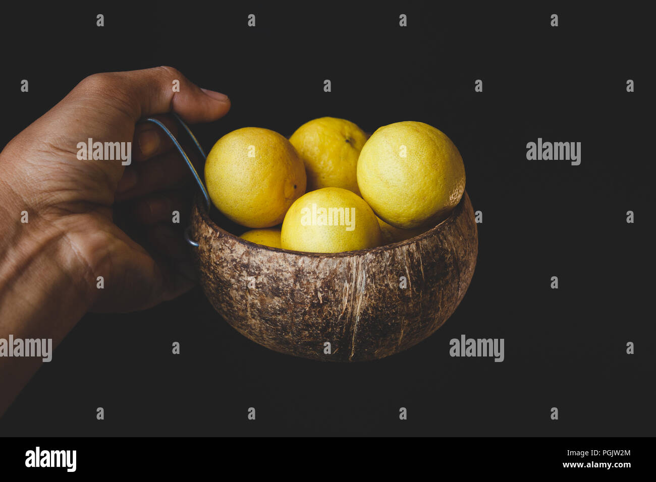Fresh yellow lemons-Yellow limes Stock Photo - Alamy