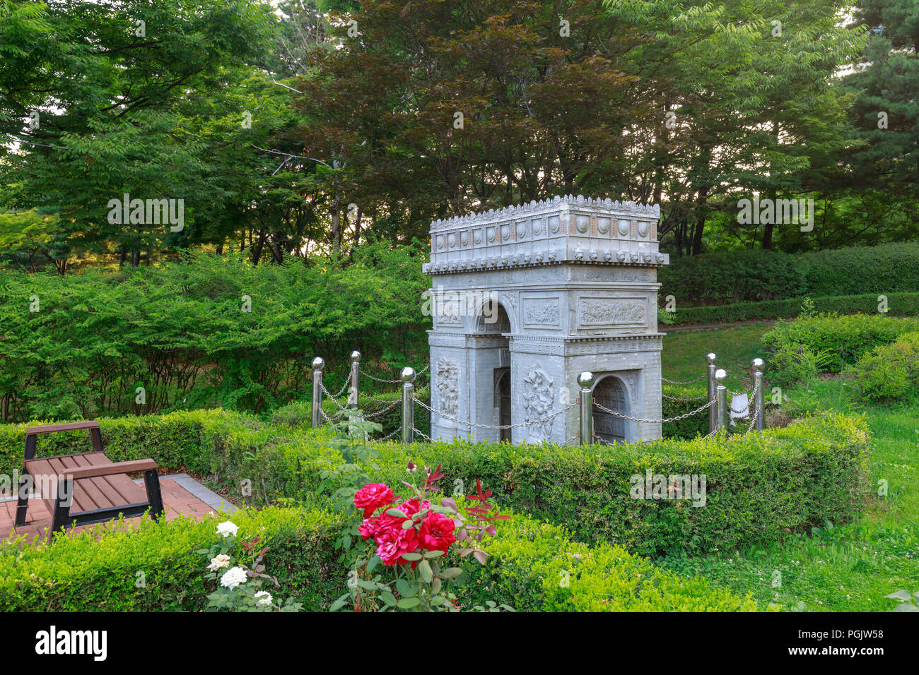 Seoul, South Korea - Jul 21, 2018 : Paris park scene in Mokdong ...