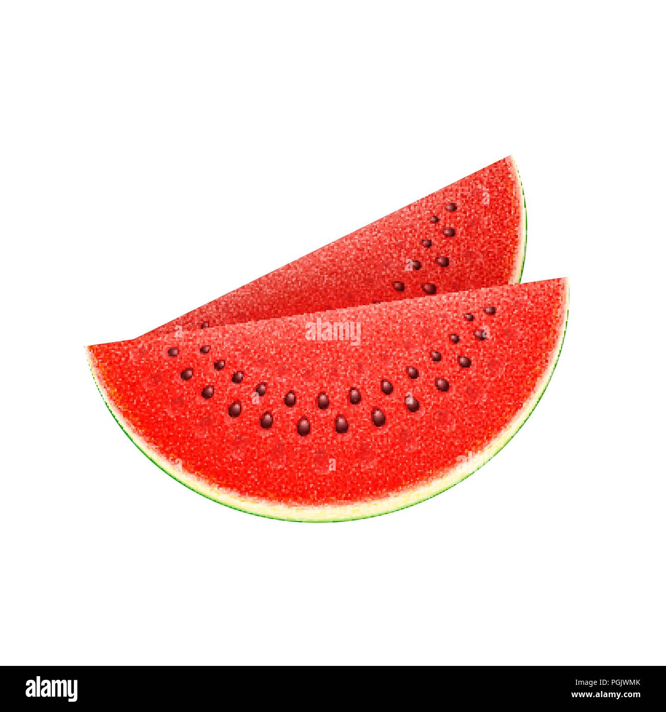 Watermelon realistic sliced fruit, vector Stock Vector Image & Art - Alamy