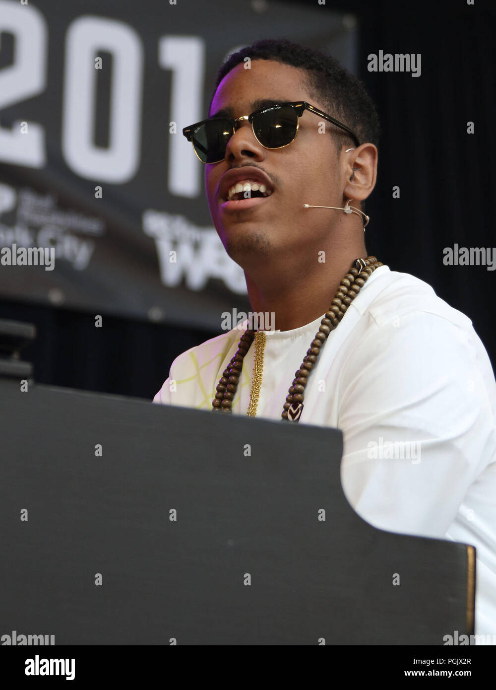 New York City, New York, USA. 25th Aug, 2018. Jazz pianist MATTHEW ...