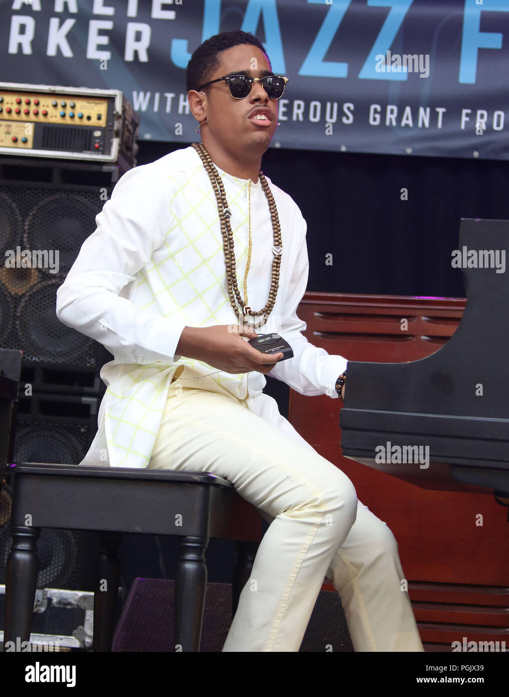 New York City, New York, USA. 25th Aug, 2018. Jazz pianist MATTHEW ...