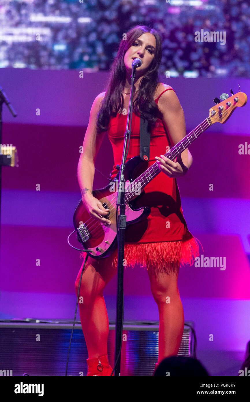Toronto, Canada. 26th August 2018. Jordan Miller of The Beaches ...