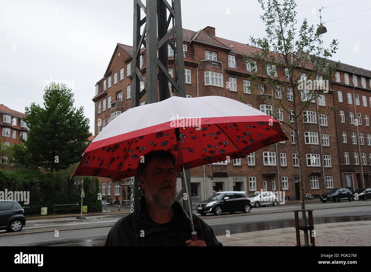 Copenhagen, Denmark. 27th Aug 2018. Rain falls on Danish capital ...
