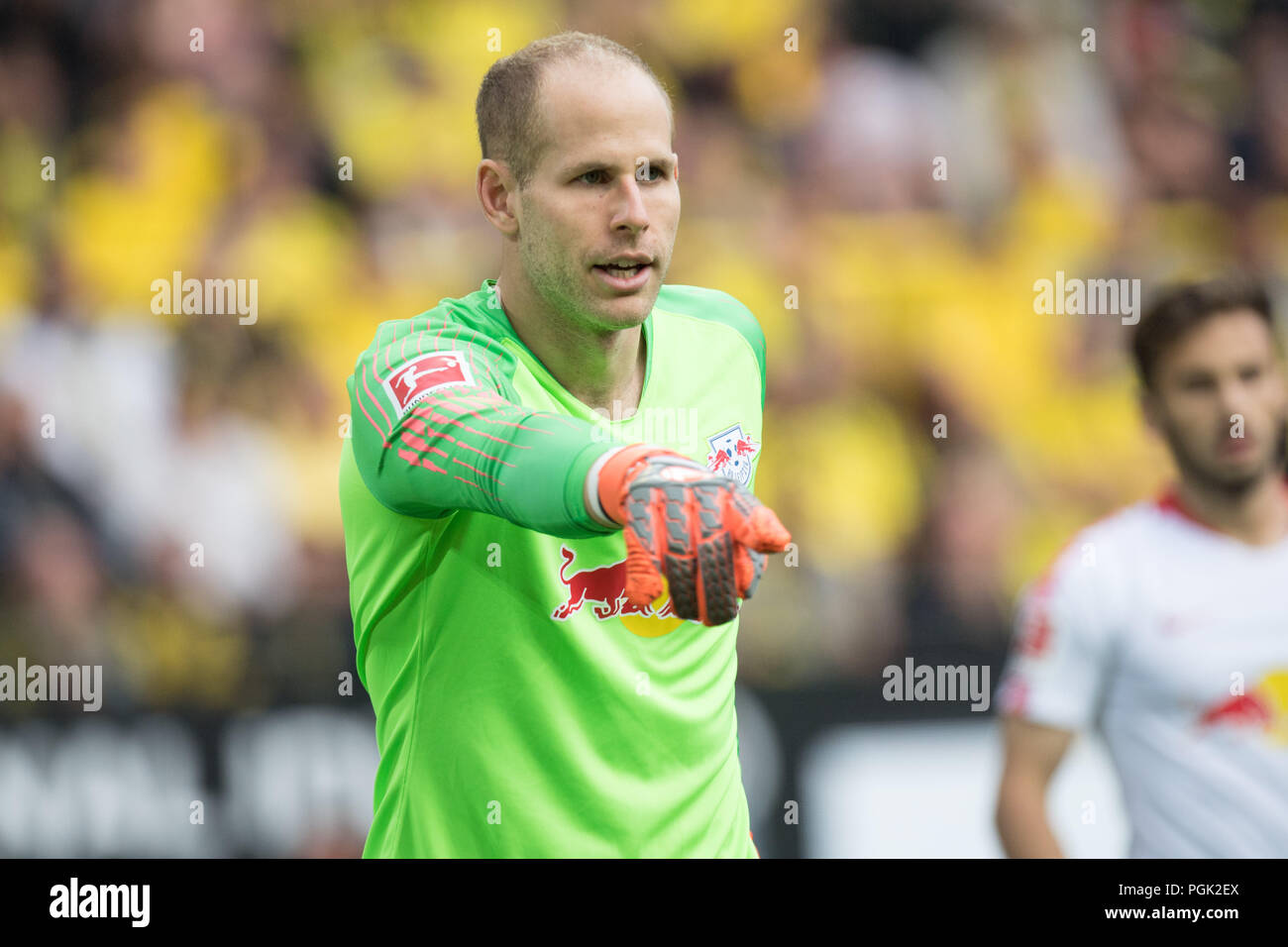 Goalkeeper Peter GULACSI (L) gives instruction, instructions, half ...