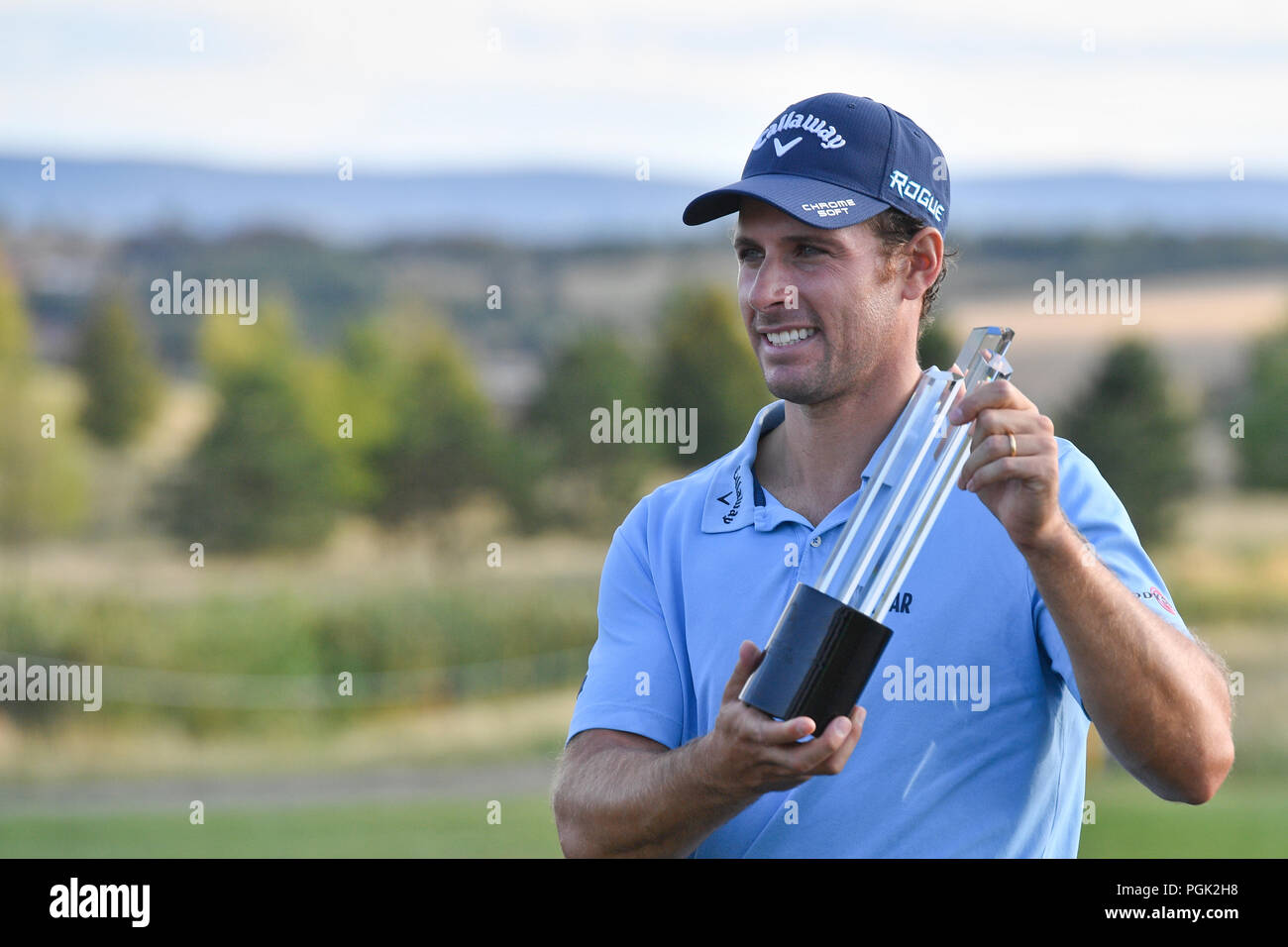 Prague, Czech Republic. 26th Aug, 2018. Golfer ANDREA PAVAN of Italy ...