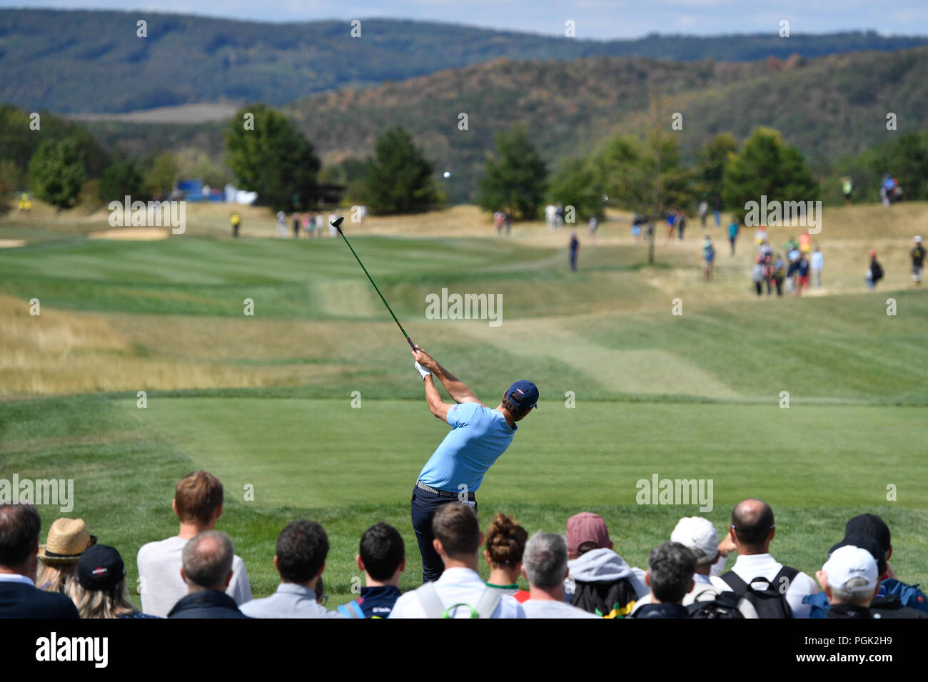 Prague, Czech Republic. 26th Aug, 2018. Golfer ANDREA PAVAN of Italy in ...