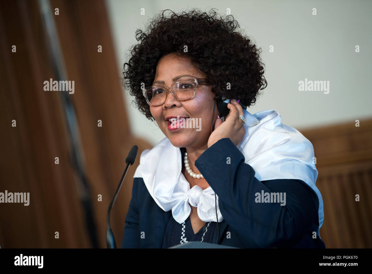 Berlin, Germany. 27th Aug, 2018. Katrina Hanse-Himarwa, Minister of ...