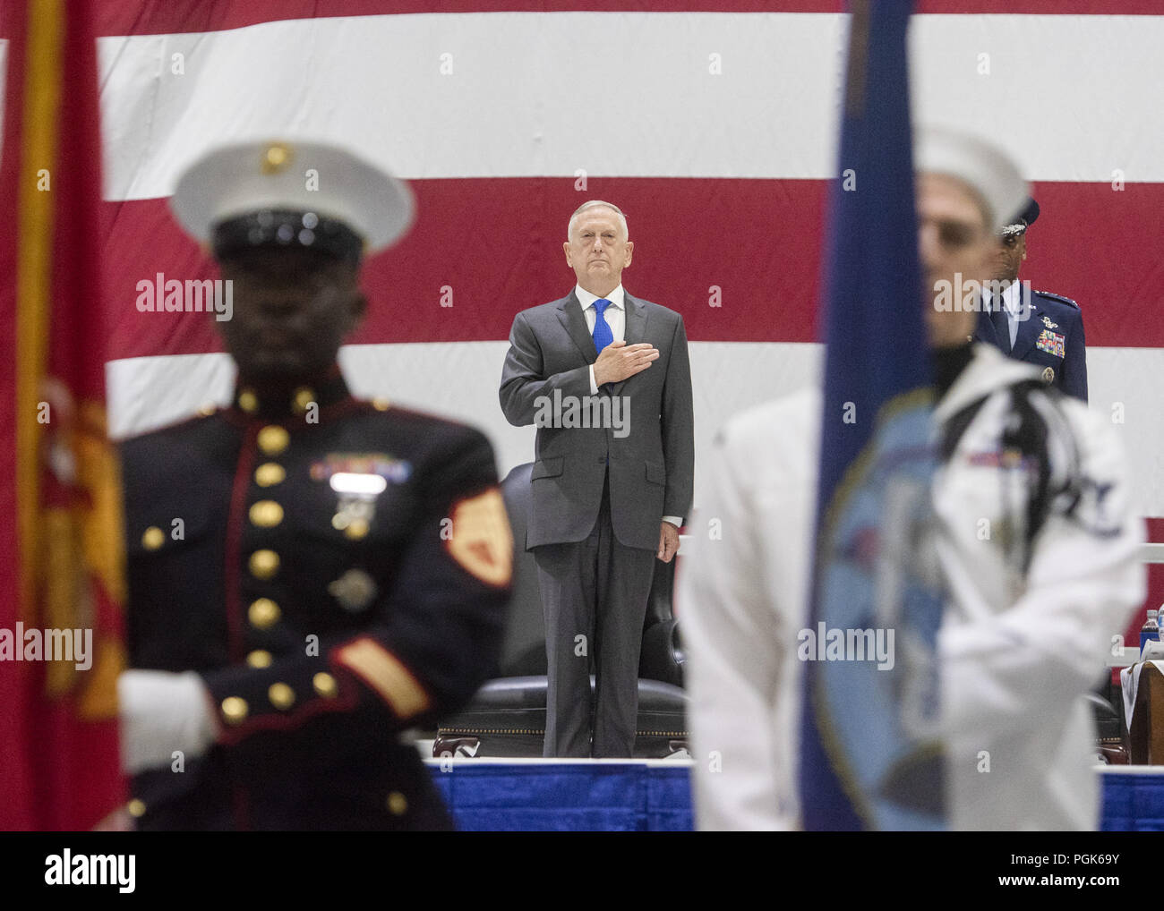 Scott Afb, IL, USA. 24th Aug, 2018. Defense Secretary James N. Mattis ...