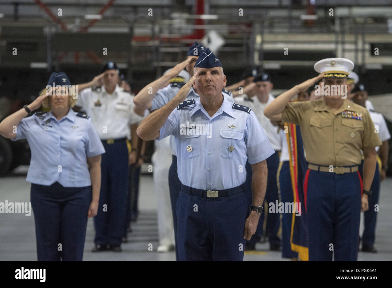 Scott Afb, IL, USA. 24th Aug, 2018. Members of U.S. Transportation ...