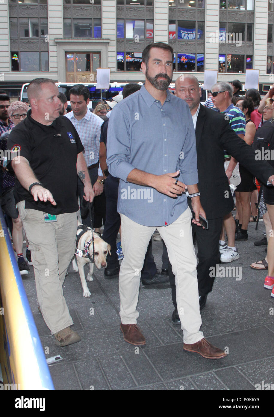 New York, NY, USA. 27th Aug, 2018. Rob Riggle at Good Morning America ...