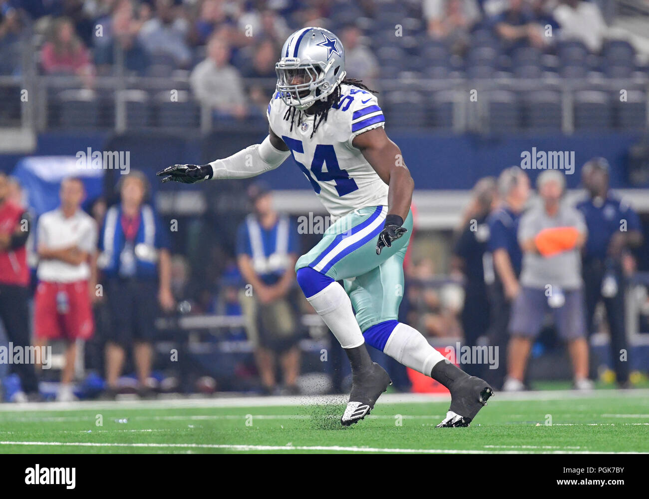August 26, 2018: Dallas Cowboys linebacker Jaylon Smith #54 during a ...