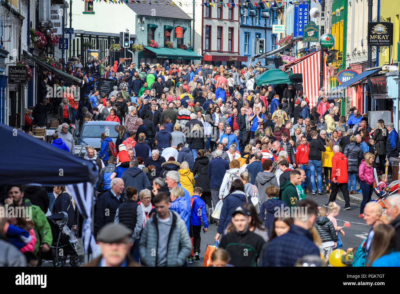 Ballycastle, Northern Ireland. Monday 27 August, 2018. Huge crowds ...