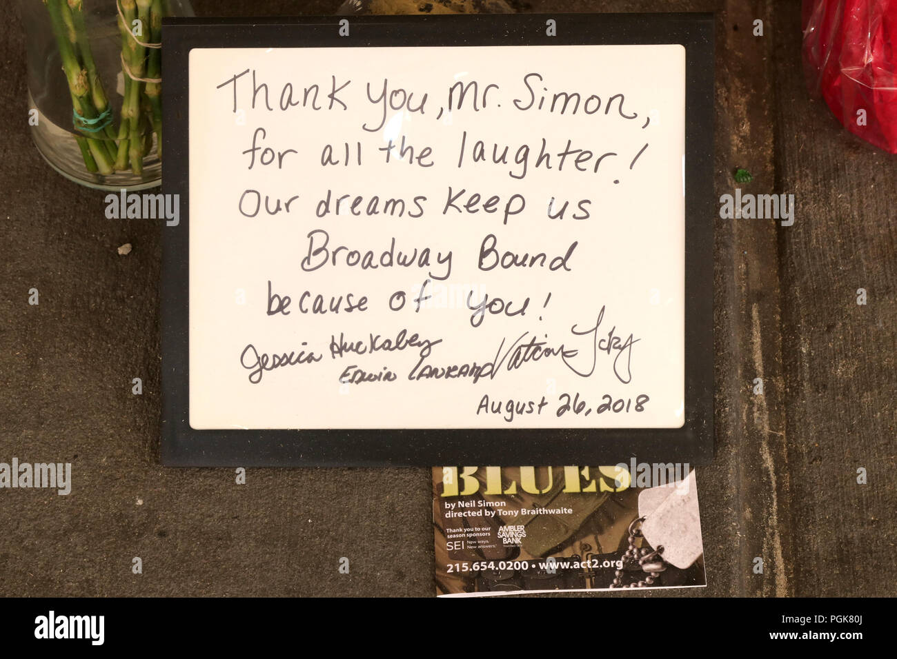 New York, NY USA. 27 Aug, 2018. Prolific Broadway playwright NEIL SIMON ...