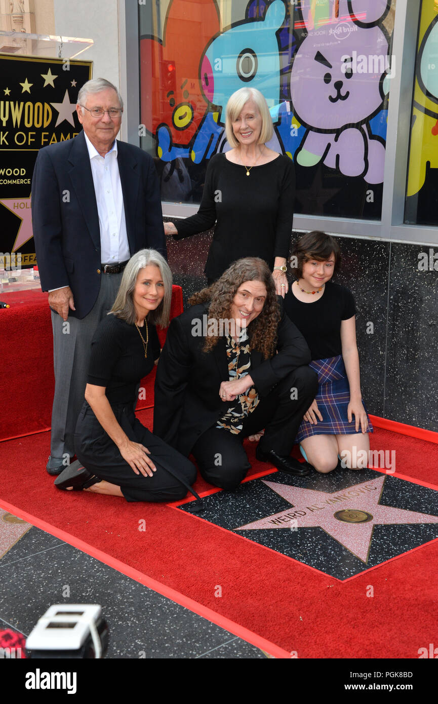 LOS ANGELES, CA. August 27, 2018: Weird Al Yankovic, Suzanne Krajewski ...