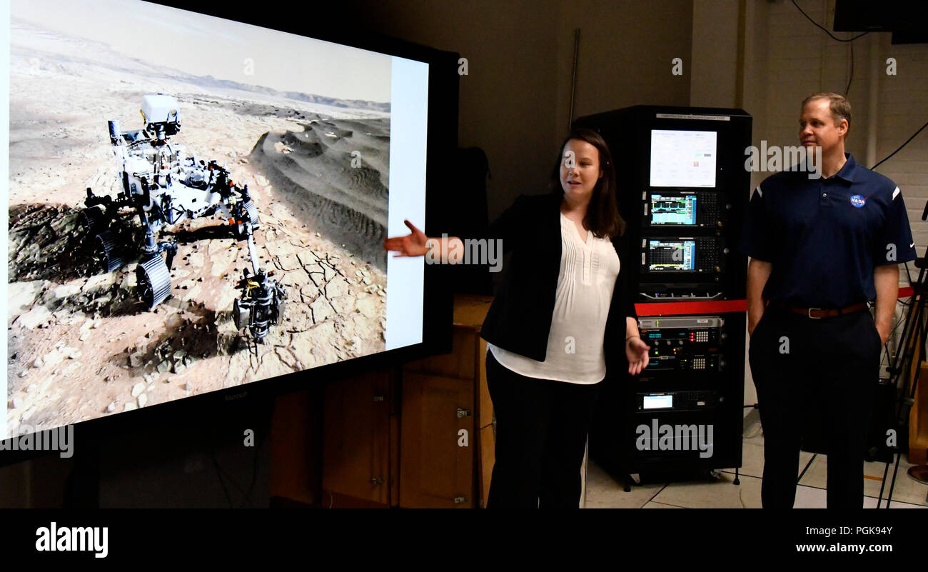 Pasadena, CA. 27th Aug, 2018. (L-R) Deputy project scientist Mars-2020 ...